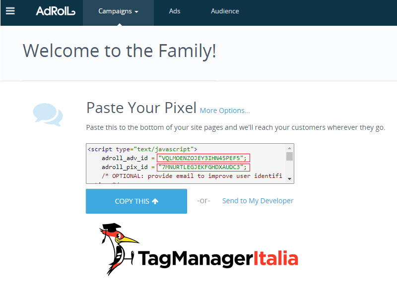 Installare il Pixel AdRoll con Google Tag Manager | Tag Manager Italia