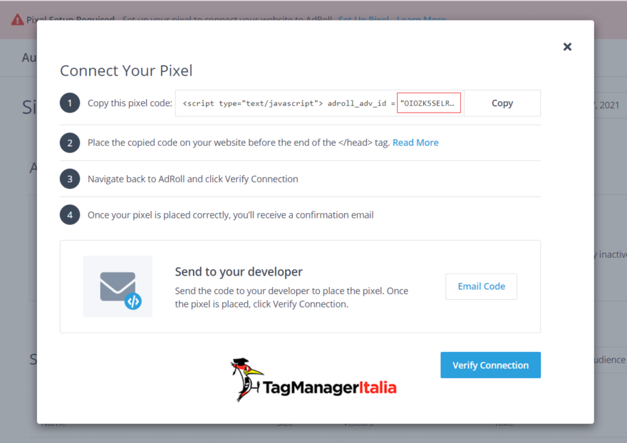 Installare il Pixel AdRoll con Google Tag Manager | Tag Manager Italia