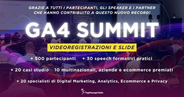 GA Summit 2024: 480 partecipanti e 2 giorni formazione sull'Analytics